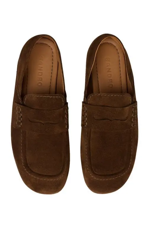 Sandro Suede Loafers - Brown