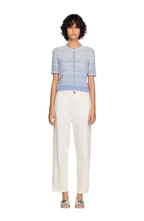 Sandro Fancy Knit Cardigan