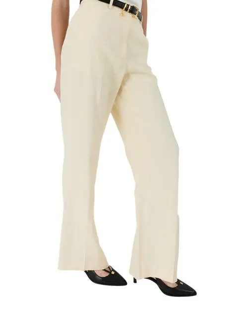 Gerard Darel Anya Wide Leg Linen Blend Trousers
