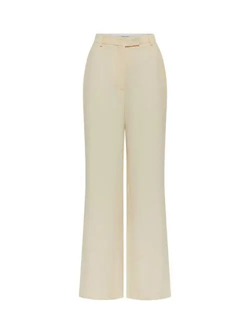 Gerard Darel Anya Wide Leg Linen Blend Trousers