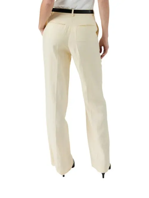 Gerard Darel Anya Wide Leg Linen Blend Trousers