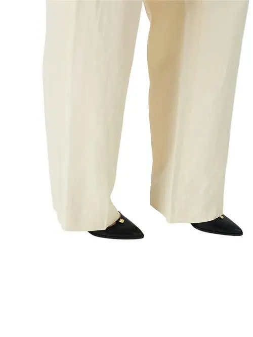 Gerard Darel Anya Wide Leg Linen Blend Trousers