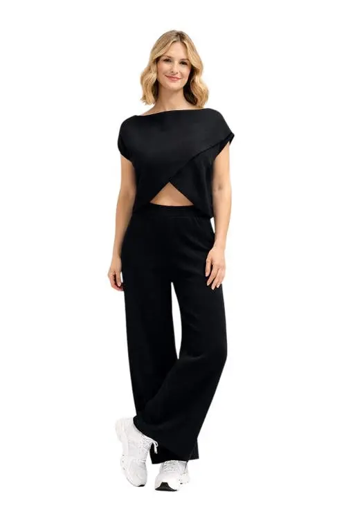 ACCOUCHEE Mini Knit Crossover Sleeveless Maternity/nursing Top