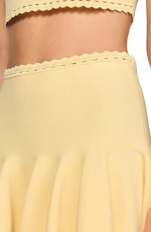 Sandro Knit Skater Skirt - Butter