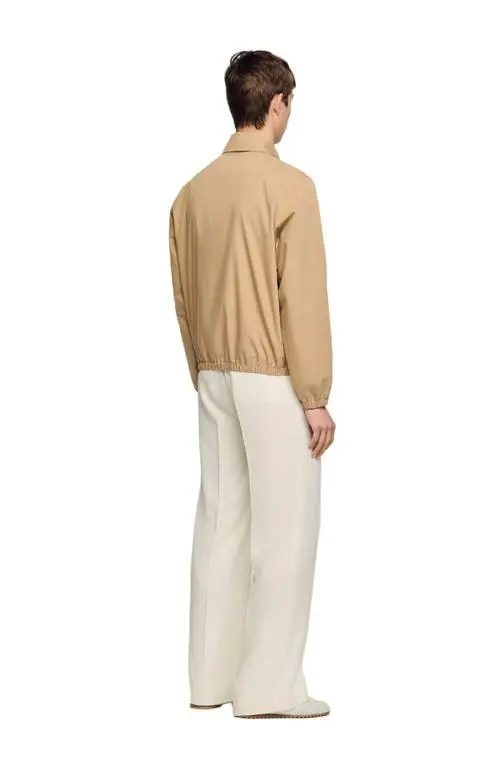 Sandro Zip-up Cotton Jacket - Sand