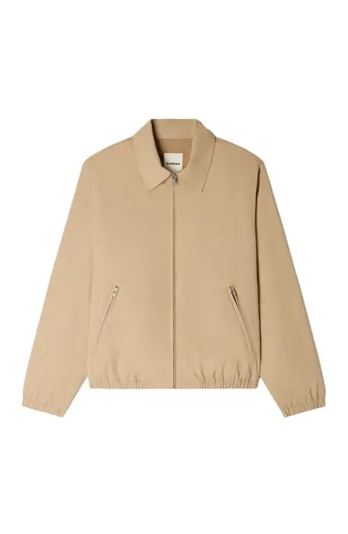 Sandro Zip-up Cotton Jacket - Sand