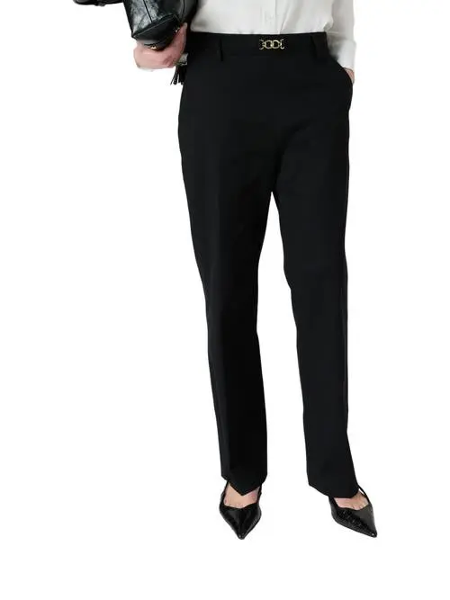 Gerard Darel Athea Straight Leg Pants With Golden Detail