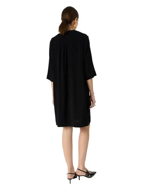 Gerard Darel V-neck Knee-length Shift Dress With Metallic Trim