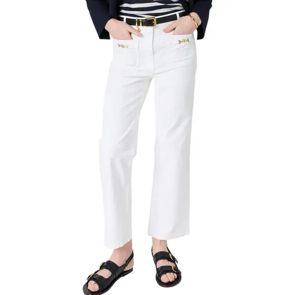 Gerard Darel Allie Cropped Straight Leg Jeans