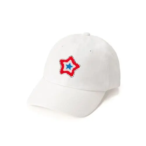 SWEET WINK Patriotic Star Patch Baseball Hat - White