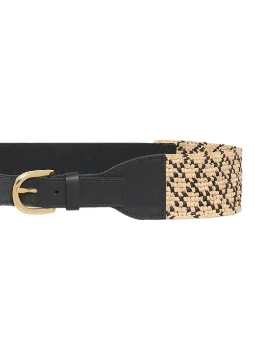 Gerard Darel Tyra Raffia Corset Belt