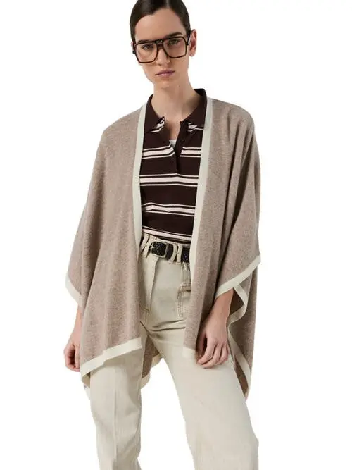 Gerard Darel Lili Cashmere Draped Poncho
