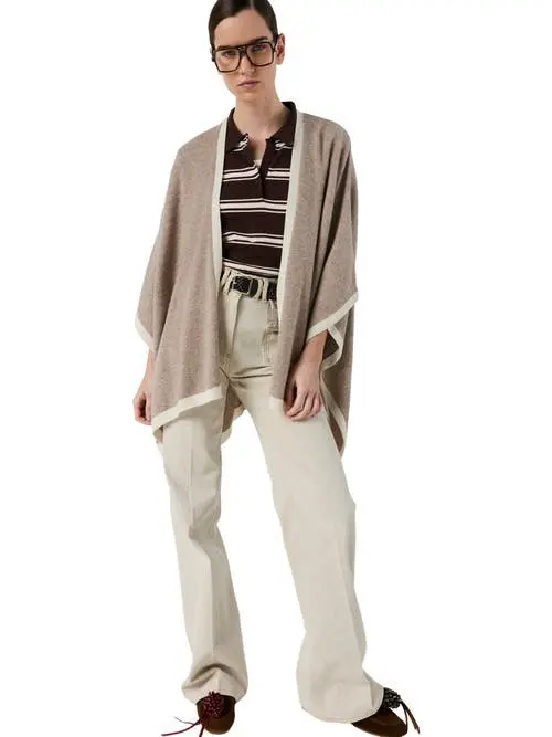 Gerard Darel Lili Cashmere Draped Poncho