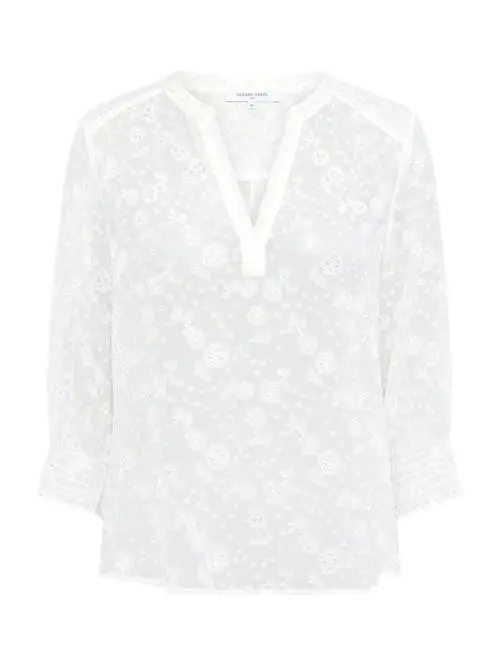Gerard Darel Textured Floral Blouse