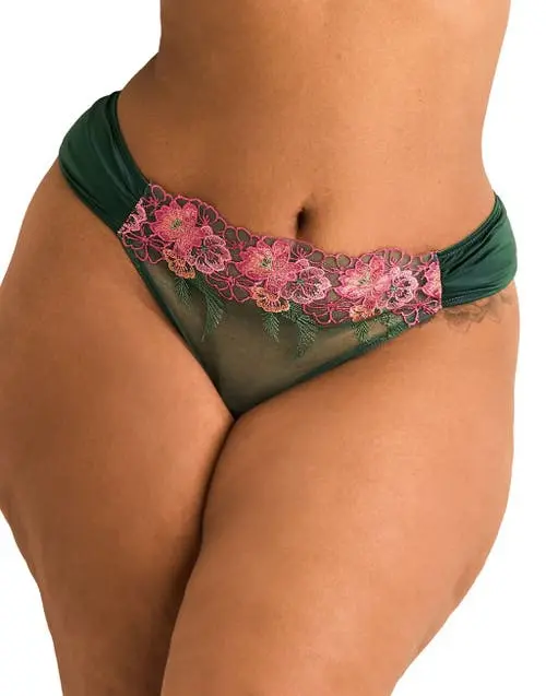 ADORE ME Carolyn Thong Panties - Dark Green