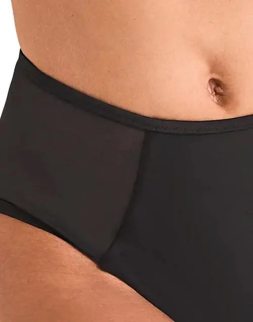 ADORE ME High-waisted Bikini Bottom With Sheer Side Panels - Black