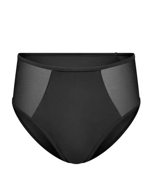 ADORE ME High-waisted Bikini Bottom With Sheer Side Panels - Black