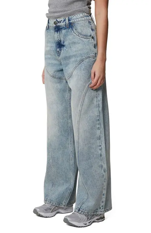 GOOD FOR NOTHING Denim Suture Wide Leg Jeans