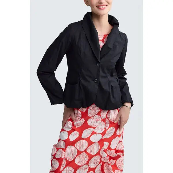 LUUKAA Dorelle Solid Balloon Jacket - Black