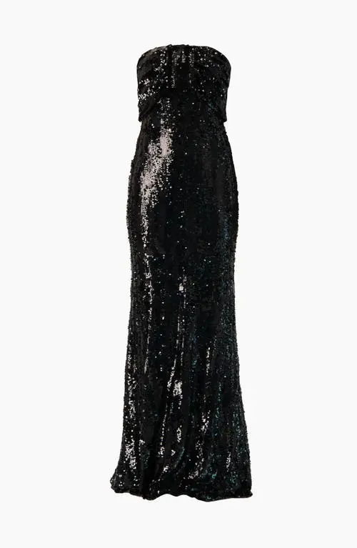 IVONNE Strapless Sequin Column Gown