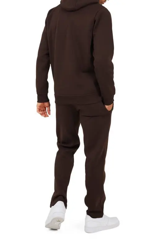 BRAVE SOUL Hoodie And Jogger Set - Brown