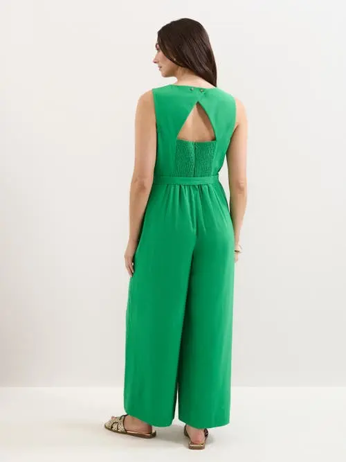 PHASE EIGHT Marta Sleeveless Wide Leg Jumpsuit - Green