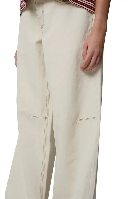 GOOD FOR NOTHING Denim Wide Leg Jeans - Beige