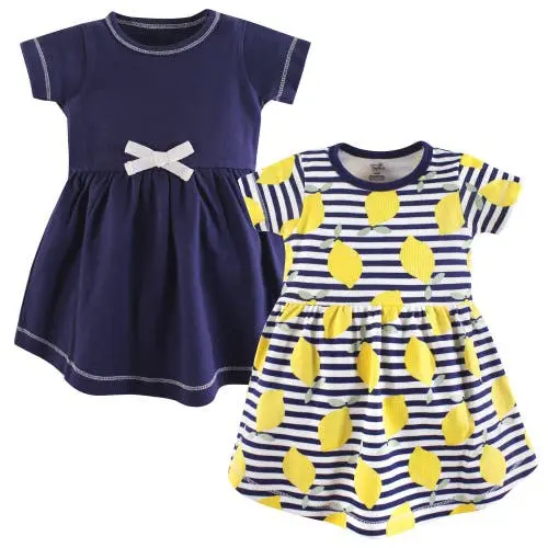 TOUCHED BY NATURE Organic Cotton Dress Duo Short And Styles - Lemons