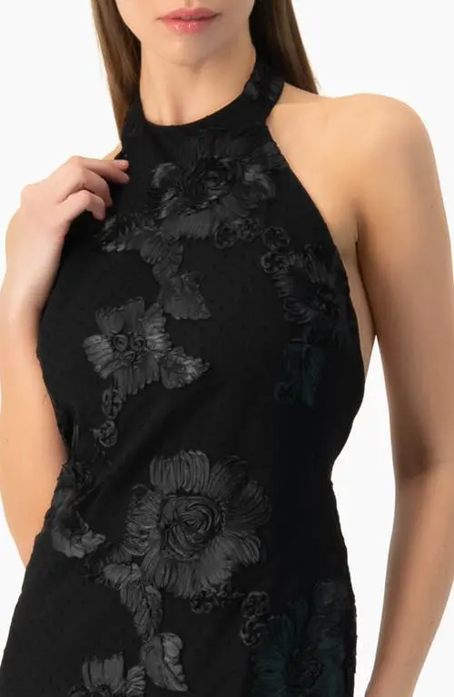 IVONNE Halter Floral Lace Mermaid Gown
