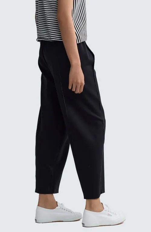 LUUKAA Lumara Solid Seam-detail Barrel Leg Pants
