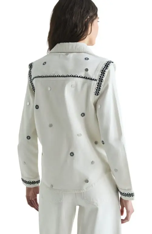 SCALPERS Denim Print Shirt With Stud Embellishments