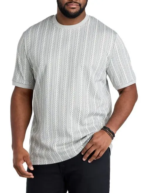 TRUE NATION BY DXL Big & Tall Striped Crewneck T-shirt