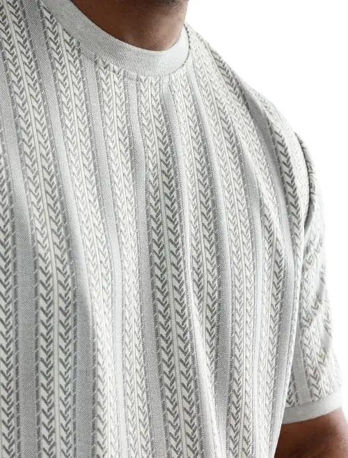 TRUE NATION BY DXL Big & Tall Striped Crewneck T-shirt