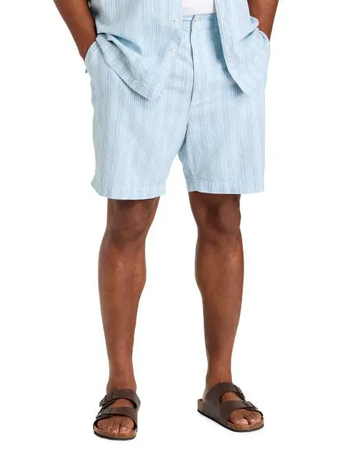OAK HILL BY DXL Big & Tall Striped Cabana Shorts