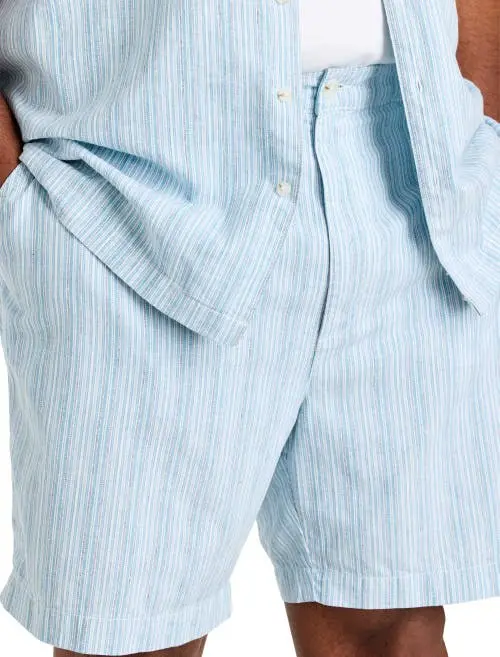 OAK HILL BY DXL Big & Tall Striped Cabana Shorts