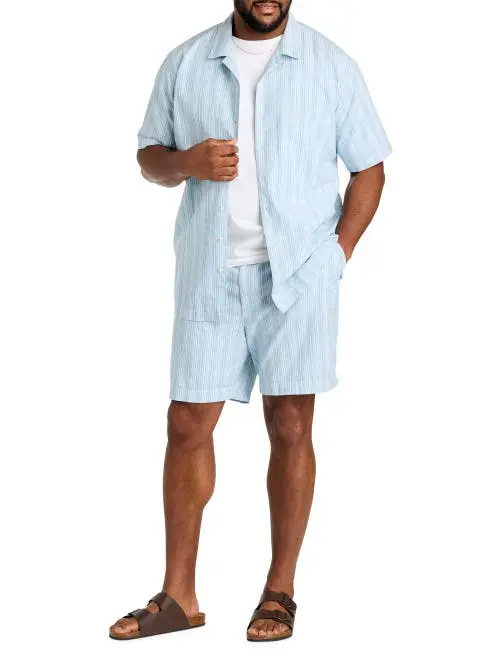 OAK HILL BY DXL Big & Tall Striped Cabana Shorts