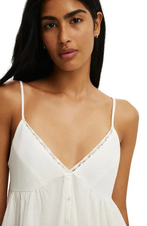 COTTON ON Billie Lace Babydoll Cami - Gardenia