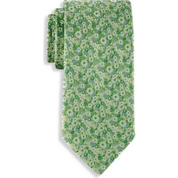 Michael Kors Big & Tall Avignon Floral Neck Tie - Green