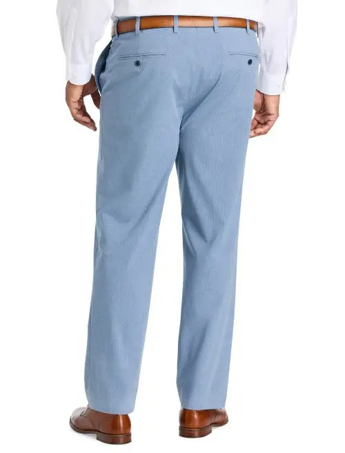 OAK HILL BY DXL Big & Tall Waist-relaxer Micro Check Suit Pants