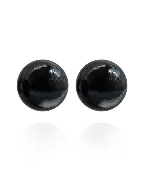 SAULE LABEL Gaia Mini Earrings - Obsidian Orb