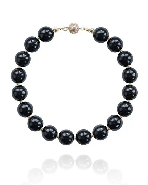 SAULE LABEL Siena Bold Necklace - Raven