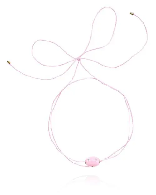 SAULE LABEL Lily Tie Necklace With Austrian Crystals - Ballet