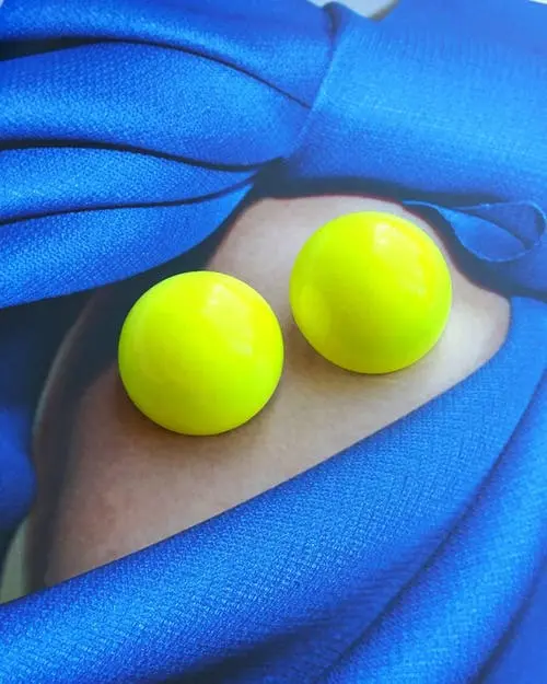 SAULE LABEL Gaia Jumbo Earrings - Lime Lights