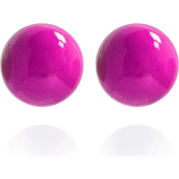 SAULE LABEL Gaia Jumbo Earrings - Magenta Gumdrop