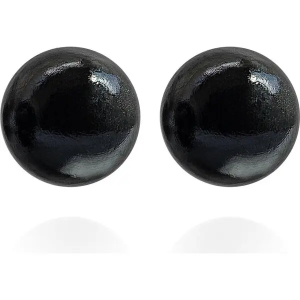 SAULE LABEL Gaia Jumbo Earrings - Obsidian Orb
