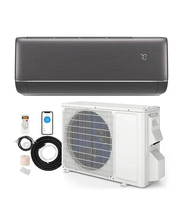 VEBREDA 12000 Btu 22 Seer2 115v Wifi Enabled Mini Split Ac Compatible With Alexa - Open Grey