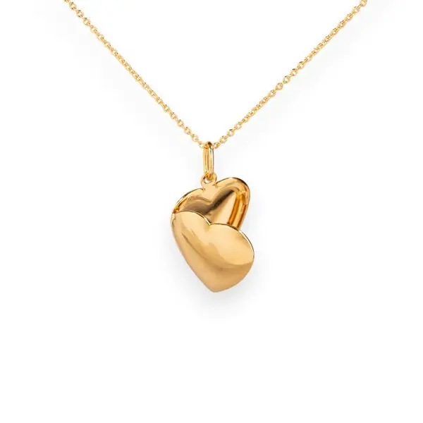 BELINDA JEWELZ Heart Locket Pendant Necklace - Gold