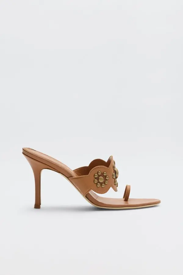 Rixo Embellished Slide Sandals - Brown