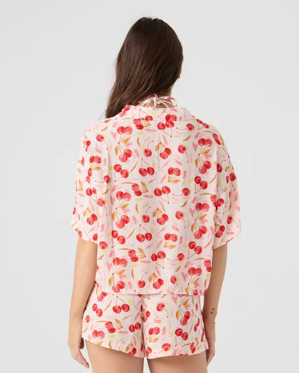 Roxy Cherry Print Crop Short