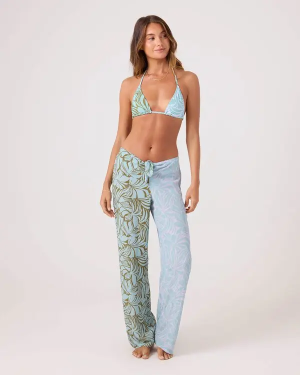 Roxy Sea Bloom Front Tie Pant - Aquamult